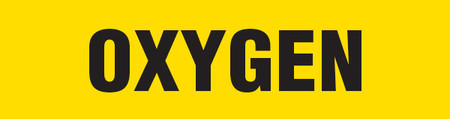 Oxygen Pipe Marking Wrap (Yellow/Black)