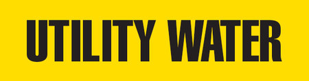Utility Water Pipe Marking Wrap (Yellow/Black)