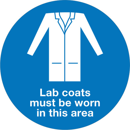 Lab Coats Must Be Worn - Floor Sign
