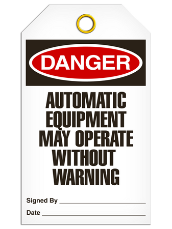 Danger Auto Equip Tags | Creative Safety Supply