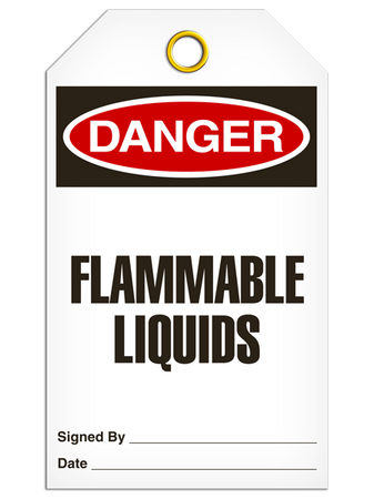 Danger Flammable Liquid Tags