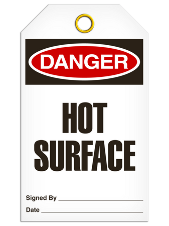 Danger Hot Surface Tags