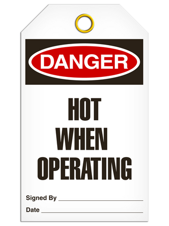 Danger Hot Operating Tags | Creative Safety Supply