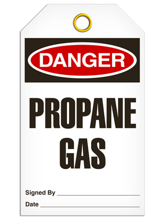 Danger Propane Gas Tags