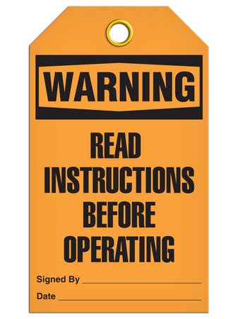 Warning Read Instruct Tags