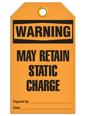 Warning Static Charge Tags