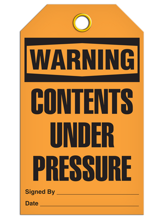 Warning Under Press Tags