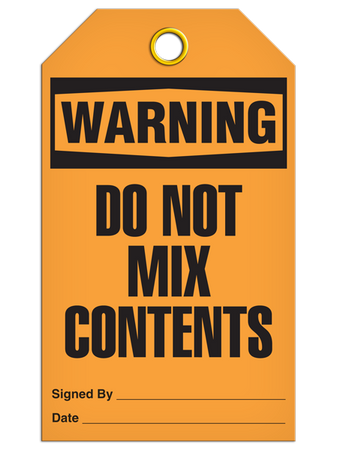 Warning Do Not Mix Tags