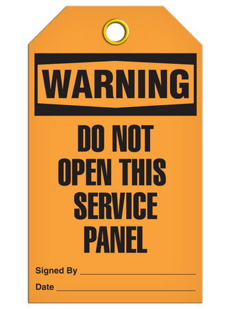 Warning Service Panel Tags | Creative Safety Supply