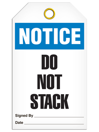 Notice Do Not Stack Tags