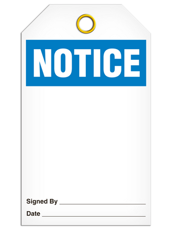 Notice (Blank) Tags | Creative Safety Supply