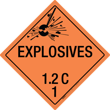 Explosive: Class 1.2 - C - Wall Sign