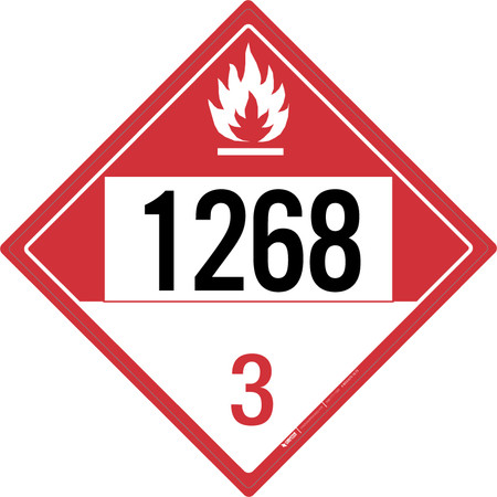 Combustible: Class 3 - UN1268 - Placard Sign | Creative Safety Supply