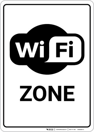Free Wi-Fi Zone Sign