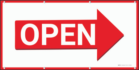 Giant Right Open Arrow Banner