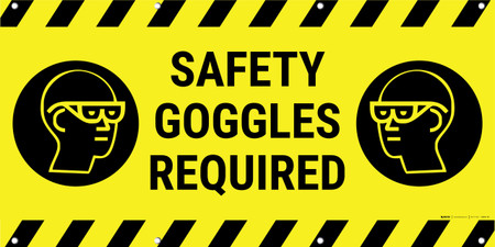Safety Goggles Required Banner