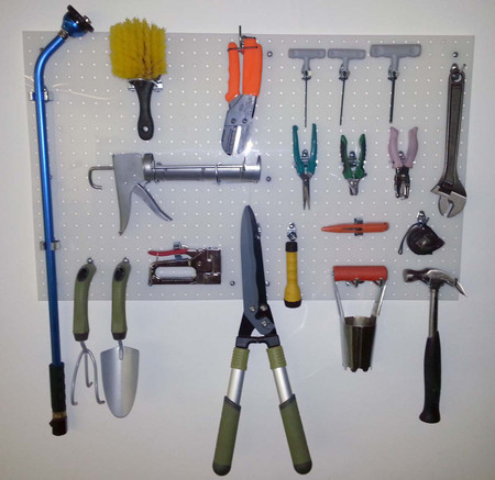 2 Poly Pegboards and 22 Locking Hooks | Creative Safety Supply