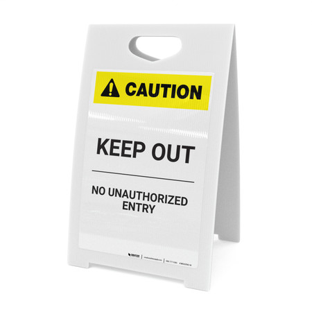 Caution: Keep Out - A-Frame Sign