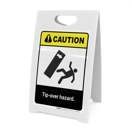 Caution: Tip Over Hazard ANSI - A-Frame Sign