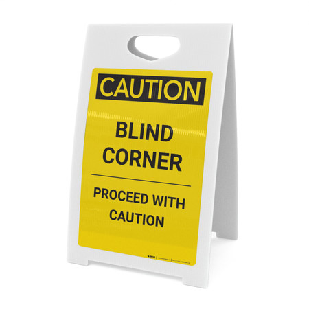 Caution: Blind Corner - A-Frame Sign