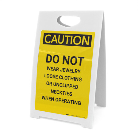 Caution: Do Not Wear Jewelry - A-Frame Sign
