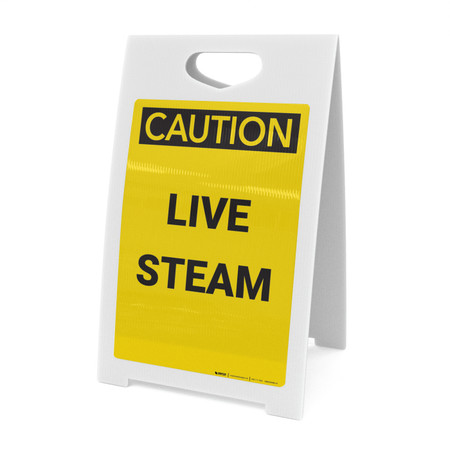 Caution: Live Steam - A-Frame Sign