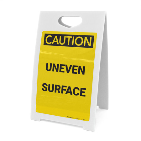 Caution: Uneven Surface - A-Frame Sign