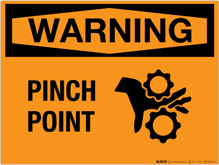 Warning: Pinch Point - Wall Sign