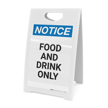 Notice: Food And Drink Only - A-Frame Sign