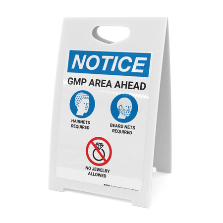 Notice: GMP Area Ahead - A-Frame Sign | Creative Safety Supply