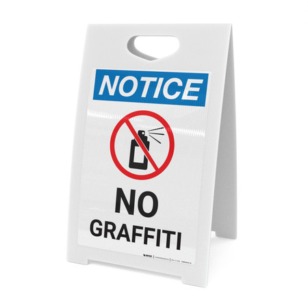 Notice: No Graffiti with Symbol - A-Frame Sign