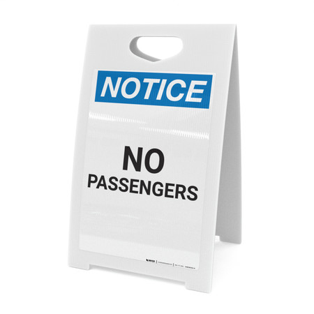 Notice: No Passengers - A-Frame Sign