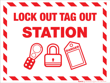 Lock Out Tag Out Station - Wall Sign