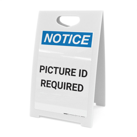 Notice: Picture ID Required - A-Frame Sign | Creative Safety Supply