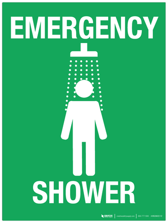 Emergency Shower - Wall Sign | Creative Safety Supply