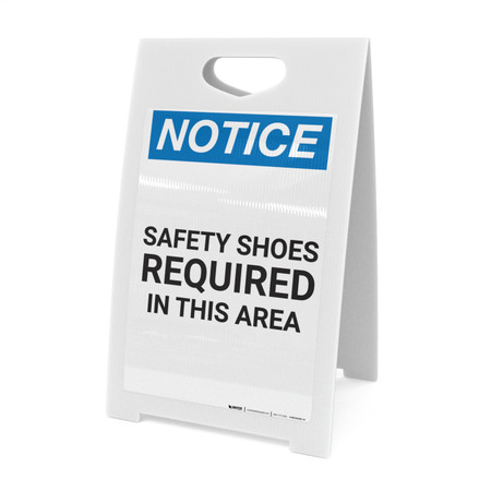 Notice: Safety Shoes Required In This Area - A-Frame Sign | Creative ...