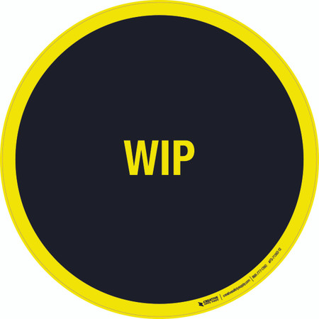 Work In Progress (WIP) Black Floor Sign