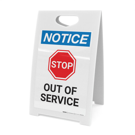 Notice: Stop Out Of Service - A-Frame Sign | Creative Safety Supply