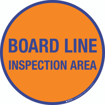 Board Line Inspection Area Floor Sign