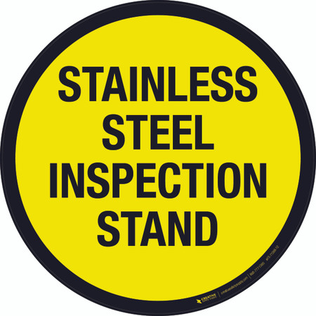 Stainless Steel Inspection Stand Floor Sign