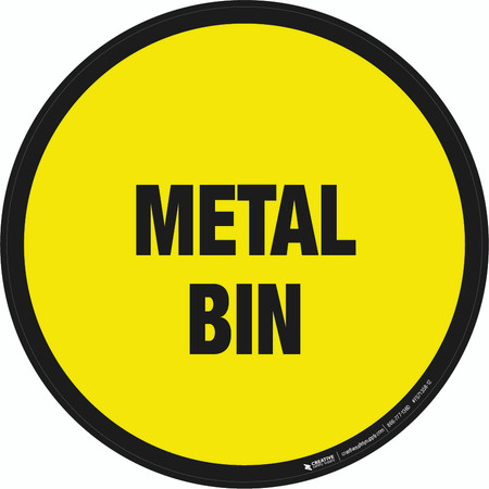 Metal Bin Floor Sign | Creative Safety Supply