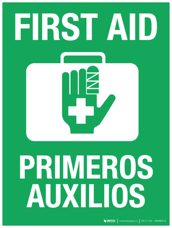 First Aid (Bilingual Spanish) - Wall Sign