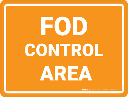 FOD Control Area - Floor Marking Sign