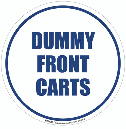 Dummy Front Cart Floor Sign