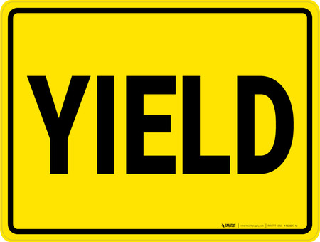 Yield - Floor Marking Sign
