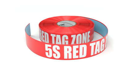 5S Red Tag Zone - Inline Printed Floor Marking Tape