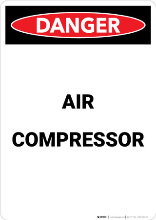 Air Compressor - Portrait Wall Sign