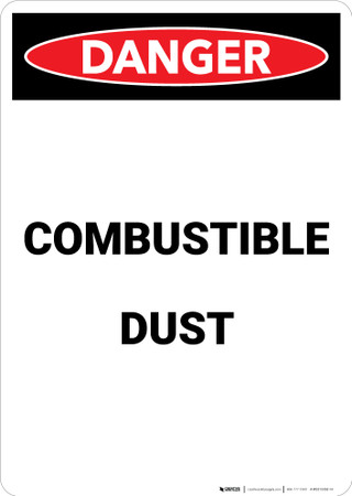Combustible Dust - Portrait Wall Sign