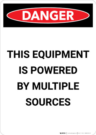 Electrical Powered Multiple Sources - Portrait Wall Sign