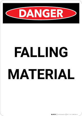 Falling Material - Portrait Wall Sign